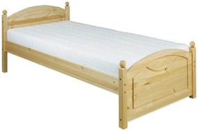 Drewmax Borovicová postel LK126 90 x 200 cm - šedé