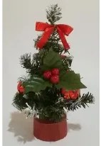 Autronic Stromeček ozdobený, umělá vánoční dekorace, barva červená YS20-012