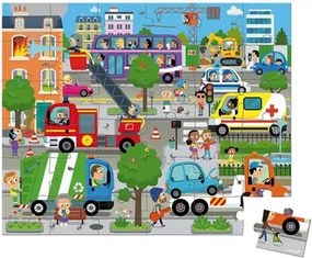 JANOD Puzzle v kufříku Město / 36 dílků / 50 x 40 cm