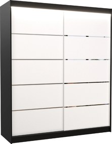 ADRK Furniture Posuvná skříň s LED osvětlením SPECTRA 180 ADRK-SW-SPE-BW-180
