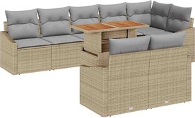 Sada zahradních pohovek 9 ks Beige a šedá 3349853