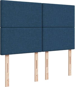 Box spring postel s matrací modrá 140x200 cm textil 3292078
