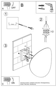 Černé nástěnné svítidlo Sollux Junker