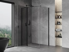 Mexen Mist T, sprchový kout s křídlovými dveřmi, 70 x 105 cm, 8mm čiré sklo, černý profil, 8A4T-105-070-70-00