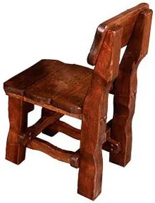 Drewmax MO210 židle - Zahradní židle z olšového dřeva, lakovaná 45x54x86cm - Ořech