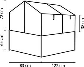 LANIT PLAST, s.r.o. vyvýšený záhon s pařeništěm VITAVIA GAIA JUMBO sklo 3 mm stříbrný LG3738