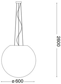 Ideal Lux - Lustr na lanku CARTA 1xE27/60W/230V pr. 60 cm bílá