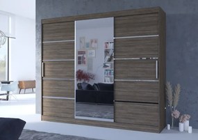 Skříň s posuvnými dveřmi a zrcadlem SALTO 250
