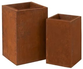 2 ks kovové obaly na květiny Metal Rust - 40*40*60 cm