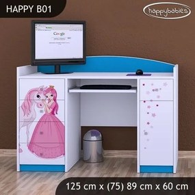 Dětský psací stůl PRINCEZNA A KONÍK - TYP 1