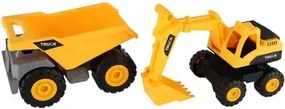 TEDDIES Stavební auta 2 ks / Na volný chod / Plast / 18 cm / od 3 let