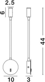 Nástěnné LED svítidlo NOVA LUCE JACO 3W 3000K 8140321