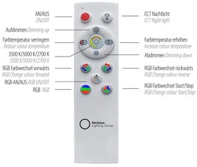 Leuchten Direkt 15411-2 - LED RGB Stmívatelné stropní svítidlo CYBA 26W/230V +DO