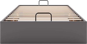Osmanský rám postele bez matrace šedá 80x200 cm umělá kůže 3310772