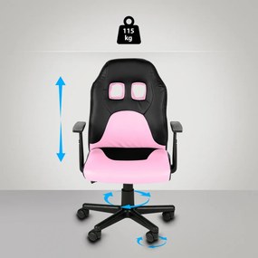 Dětská kancelářská židle Fun - Růžová
