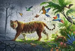 Ravensburger Dřevěné puzzle Tygr v džungli / 500 dílků / od 14 let
