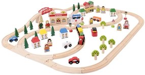 Bigjigs Rail dřevěná vláčkodráha Město a vesnice - 101 dílů