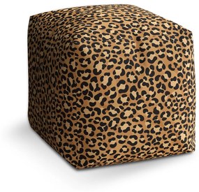 Sablio Taburet Cube Gepardí vzor: 40x40x40 cm