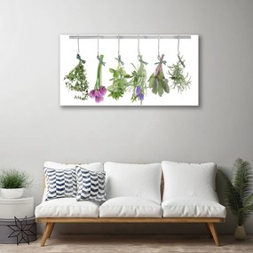 Obraz na skle Plátky Rostlina Kuchyně 140x70 cm