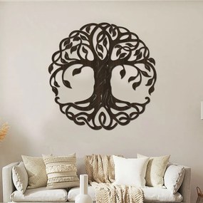 dřevo života Dřevěný strom na zeď MYRDINN Zvolte barvu dekoru: Wenge, Zvolte rozměr Ø (cm): 80