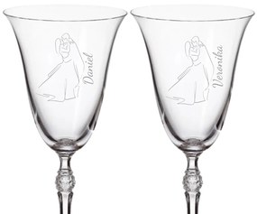 Dekorant svatby Svatební skleničky na bílé víno PRVNÍ TANEC 250 ml 2KS