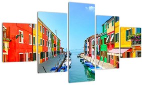 Obraz - Ostrov Burano, Benátky, Itálie (125x70 cm)