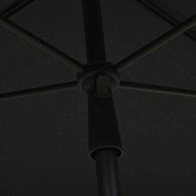 Zahradní slunečník s tyčí 240 x 140 cm antracitový 315545
