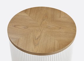 Odkládací stolek Stilig ST581 40 cm z masivu ecru/jilm
