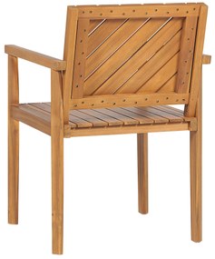 Zahradní jídelní židle z akáciového dřeva BARATTI Beliani