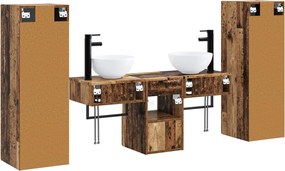 Sada koupelnového nábytku 5 ks Staré dřevo 33 x 34,5 x 100 cm 3405971