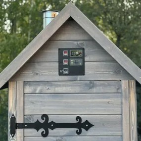 Kalme Elektrická dřevěná udírna s dymboxem 520L antracit