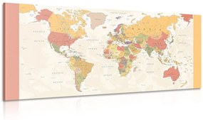 Obraz podrobná mapa světa Varianta: 120x60
