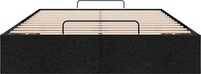Osmanský rám postele bez matrací černá 120x190 cm textil 3310863