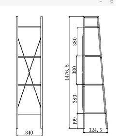 Úzký regál NARVIK - dub sonoma, černá Halmar