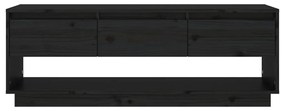 TV skříňka Taft - masivní borové dřevo - 110,5x34x40 cm | černá