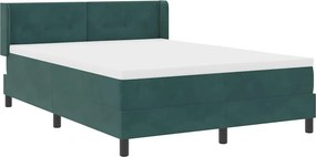 Postel s boxspringem s čelo Tmavě zelená 190 x 140 cm samet 3341465