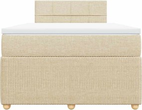 Box spring postel s matrací krémová 120x190 cm textil 3287400