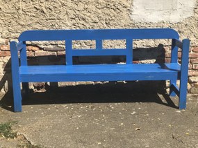 Stará Krása – Ruční výroba Zahradní lavice v modré barvě 45 x 120 x 50 cm