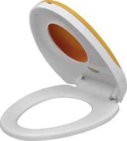 WC sedátka s funkcí pomalého sklápění 2 ks bílo-žlutá plastová 275931