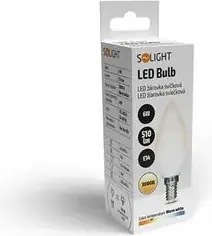 Solight WZ409 LED žárovka 6W / svíčka / E14 / 3000K / 160° / 510lm / t