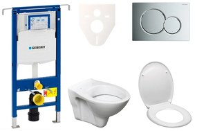 Cenově zvýhodněný závěsný WC set Geberit do lehkých stěn / předstěnová montáž+ WC S-Line S-line Pro 111.355.00.5ND2
