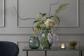 KÄHLER Skleněná váza Omaggio Green 17 cm, zelená barva, sklo
