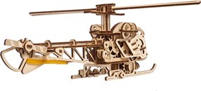 UGEARS MODELS Dřevěná 3D stavebnice mechanického modelu mini helikoptéra