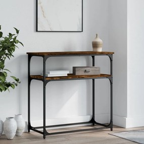 Konzolový stolek kouřový dub 75 x 35,5 x 75 cm kompozitní dřevo - Default Title