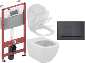 Set záchodová mísa Ideal Standard Tesi T007901, záchodové prkénko Ideal Standard Tesi T352701, 9240407