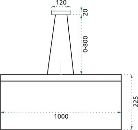 Toolight, LED závěsné svítidlo APP891-CP 2x38W, chromová, OSW-05041