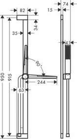 Hansgrohe Pulsify E - Set sprchové hlavice | tyče a hadice | EcoSmart+