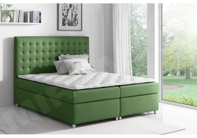 Kontinentální postel Alfi, Rozměr postele: 200x200, Barva:: ekokůže Soft 017 (bílá)