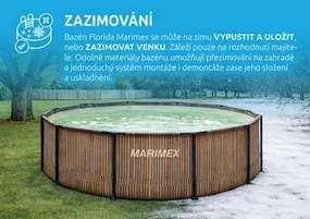 Bazén Florida 3,05x0,91 m TEAK vč. skimmeru Marimex 10340284