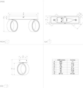 Eglo 39585 - LED Bodové svítidlo ALBARIZA 2xLED/4,6W/230V 3000K